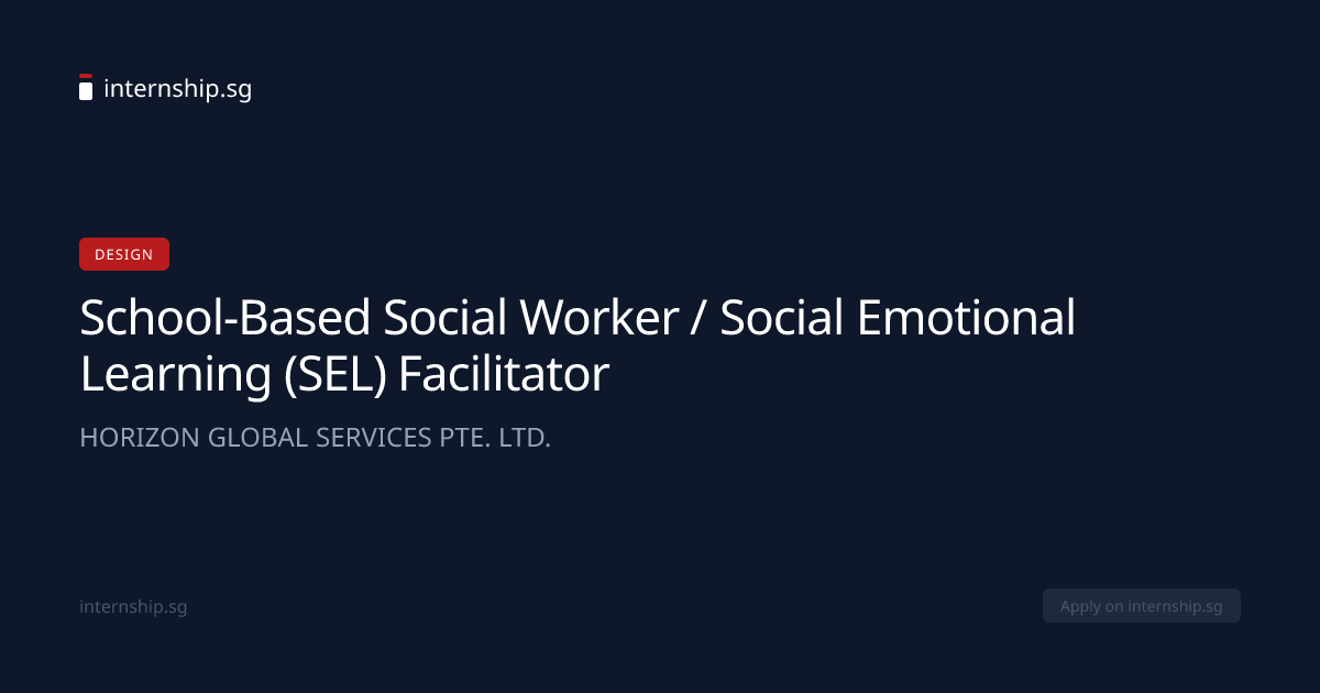 School-Based Social Worker / Social Emotional Learning (SEL ...